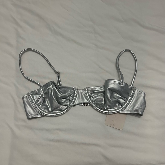 Swim | Silver Metallic Womens Bathingsuit | Poshmark